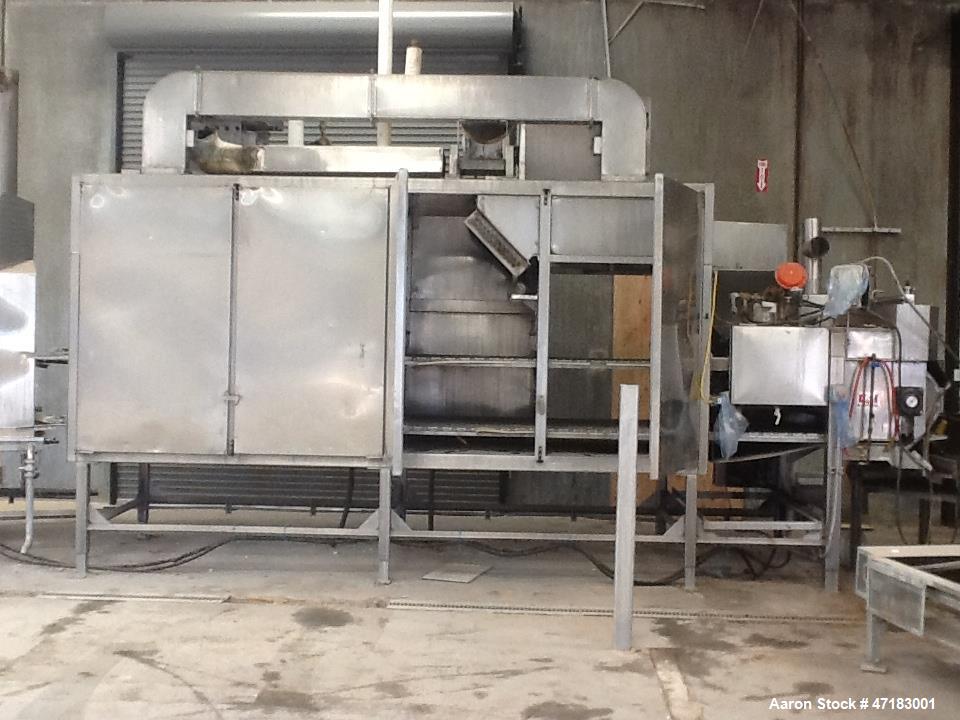 Used Lyco Pasteurizer. 48" wide belt x 82 long. Belt speed 9 FPM. Sec