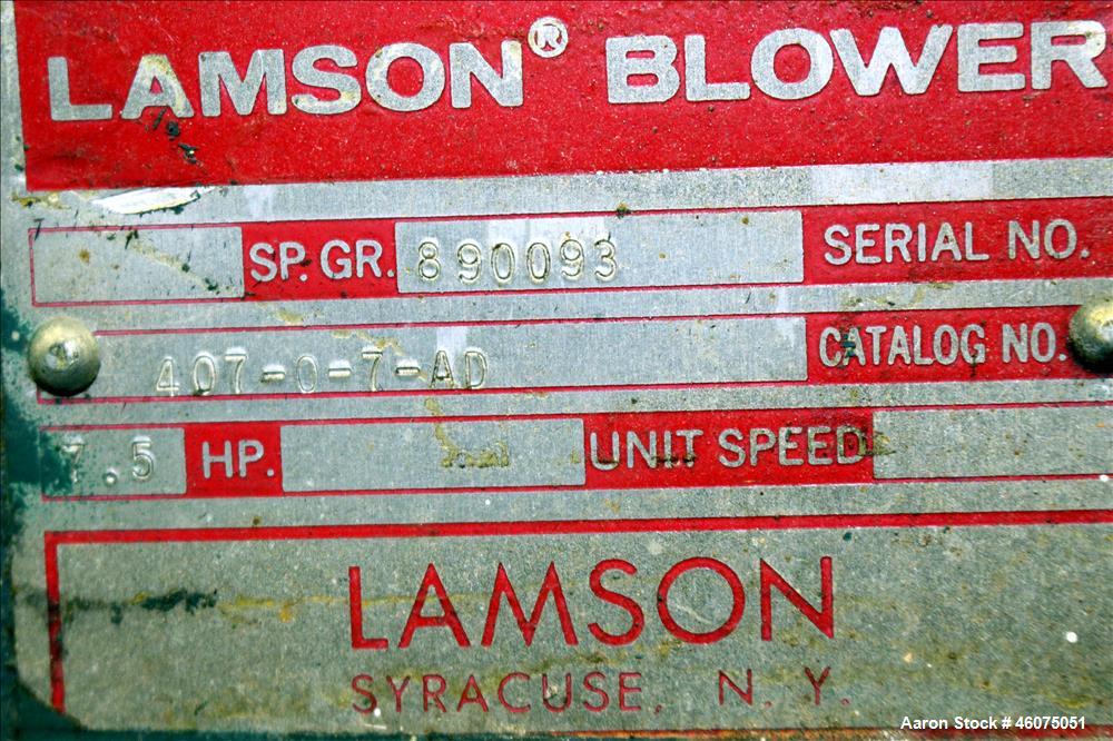 Used Lamson Multistage Centrifugal Blower, Model 407-0-7-AD, Carbon S