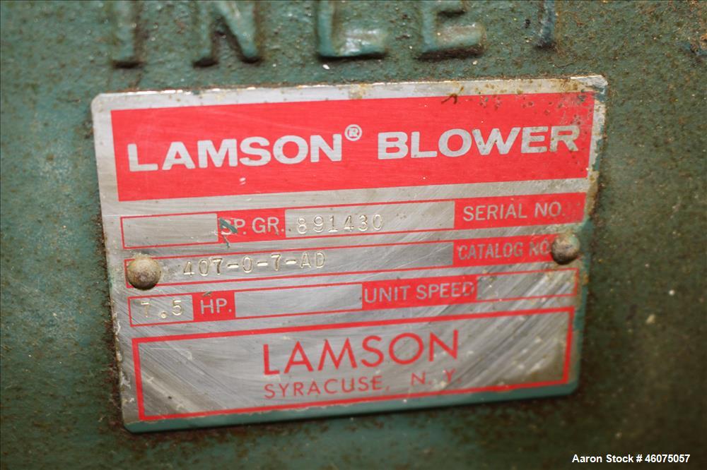 Used Lamson Multistage Centrifugal Blower, Model 407-0-7-AD, Carbon S