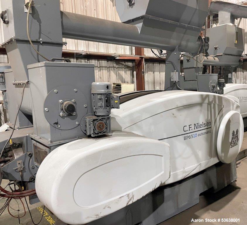 Used C.F. Nielsen Briquetting Press, Model BP6510. Briquette size mm