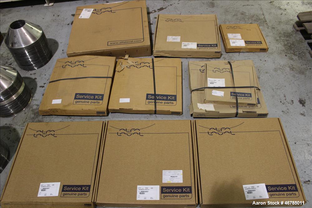 Used Lot of Alfa Laval Service Kits. Consisting of (2) major service