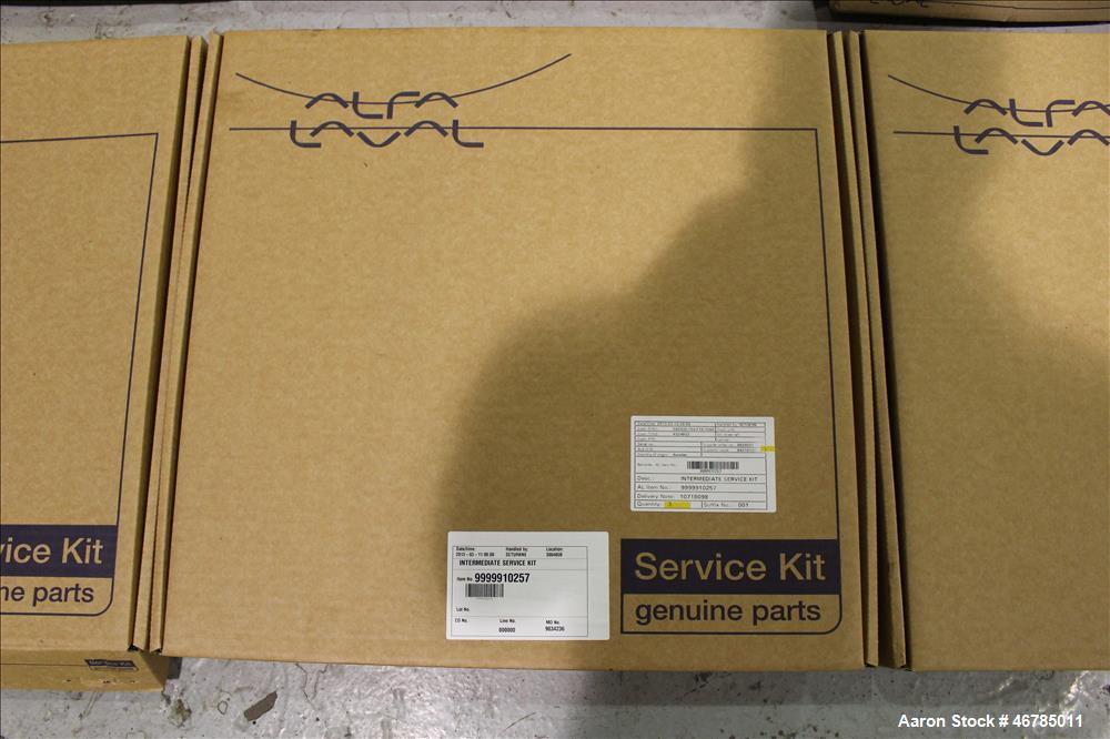 Used Lot of Alfa Laval Service Kits. Consisting of (2) major service
