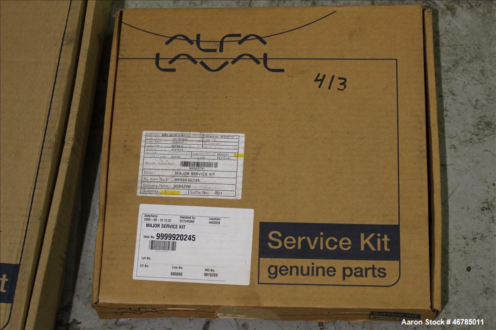 Used Lot of Alfa Laval Service Kits. Consisting of (2) major service