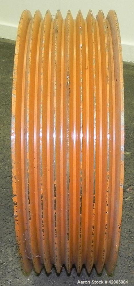 Used Sharples P4600 Motor Sheave, Carbon Steel. 18-1/2" Diameter, 8 g