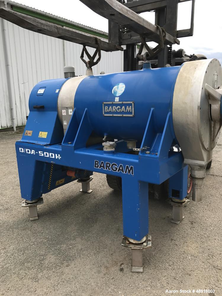 Used Bargam B/DA 500 H Solid Bowl Decanter Centrifuge. Stainless stee