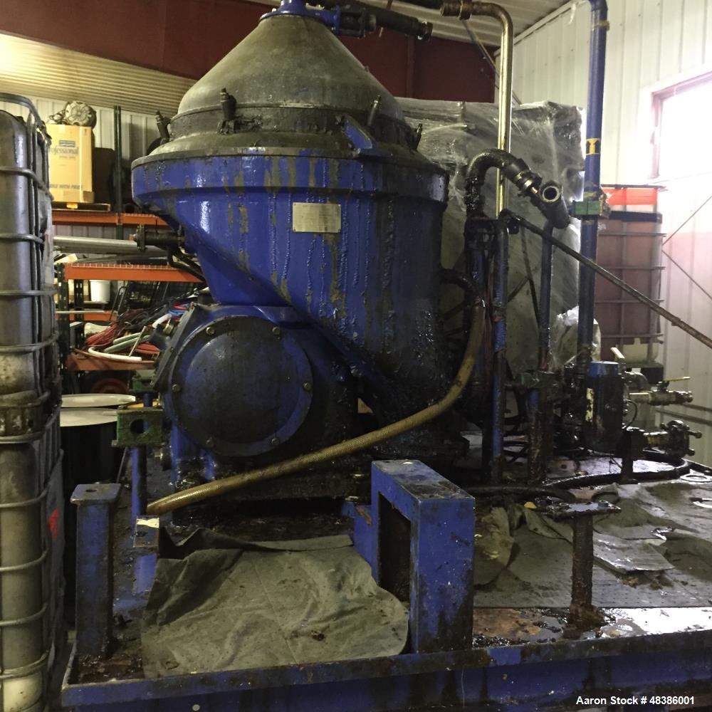 Used Alfa Laval MOPX-213-TGP-24-60 Desludger Disc Centrifuge. Stainle