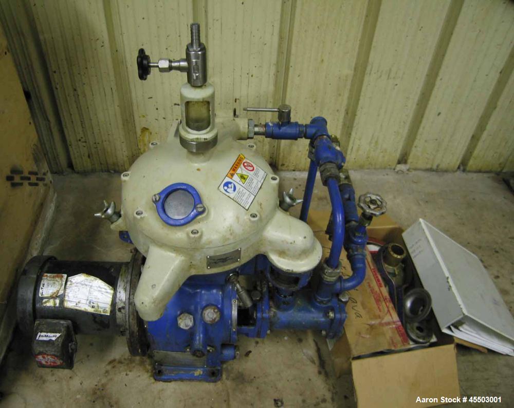 Used Alfa Lava MAB-103 Solid Bowl Disc Centrifuge, purifier design, 1