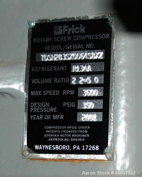 Used Frick Rotary Screw Packaged Chiller, Model RWB II 480E. Approxim