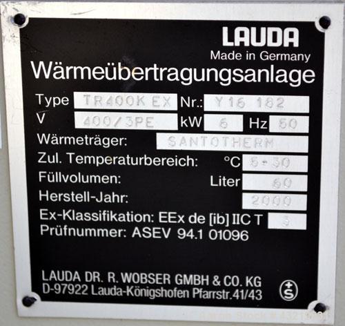 Used Lauda 6 kW Secondary Circle Unit Cooler, Type TR400KEX. Temperat