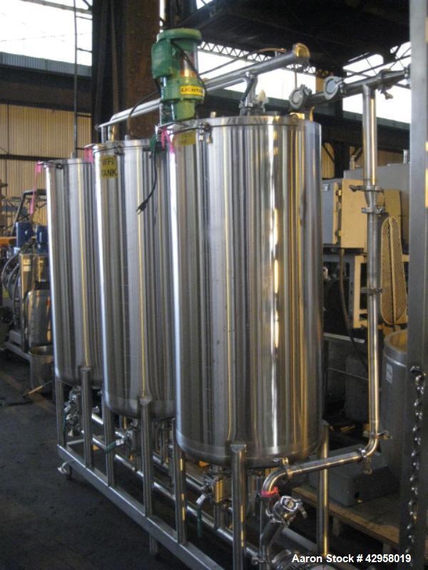 Used CIP system, with (3) approxiamtely 65 gallons stainess steel tan