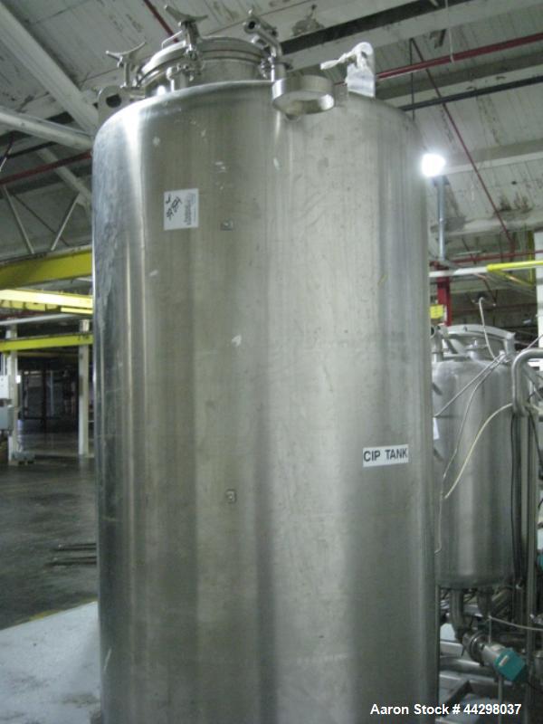 Used CIP System with make up tanks, storage tank, pumps and controls.