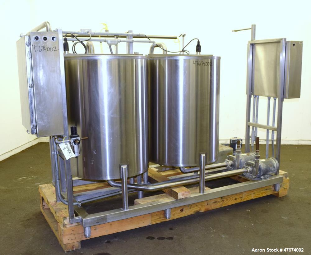 Used Clean-In-Place System consisting of: (2) tanks, approximate 100