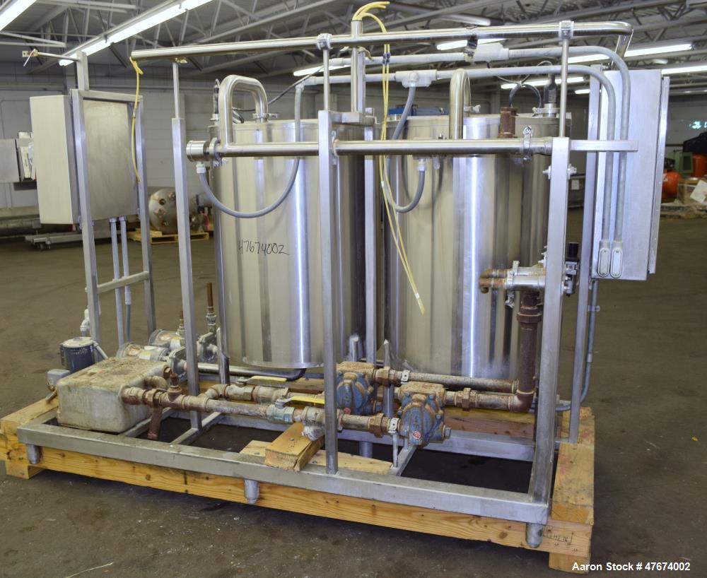 Used Clean-In-Place System consisting of: (2) tanks, approximate 100