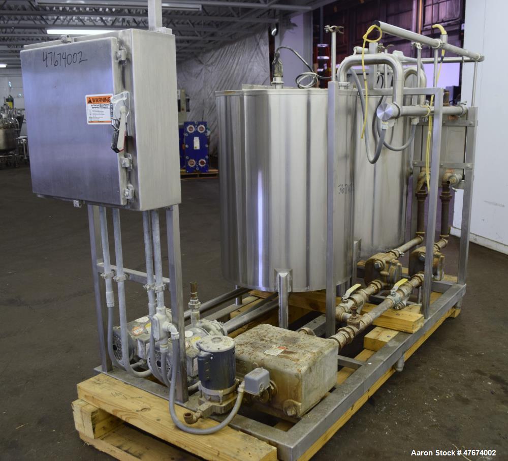 Used Clean-In-Place System consisting of: (2) tanks, approximate 100