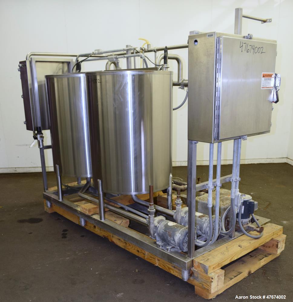 Used Clean-In-Place System consisting of: (2) tanks, approximate 100