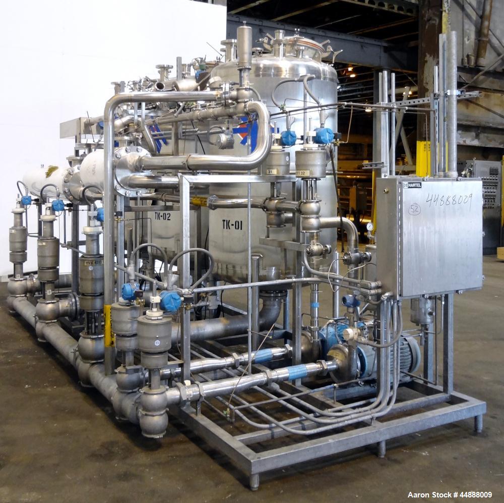 Used Hartel CIP Clean In Place Skid consisting of: (1) Pre-rinse tank