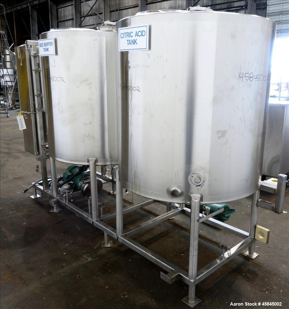 Used- Sani-Matic Clean-In-Place Two Tank System, Used- Sani-Matic Clean-In-Place Two Tank System,