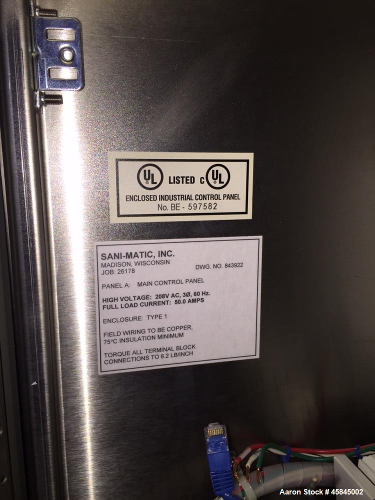 Used- Sani-Matic Clean-In-Place Two Tank System, Used- Sani-Matic Clean-In-Place Two Tank System,