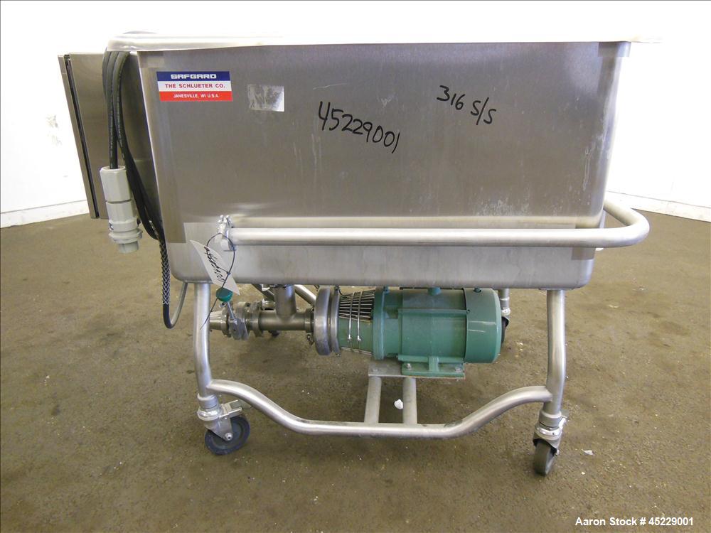 Used Safgard Clean Out Of Place COP Tank, 316 Stainless Steel. Approx