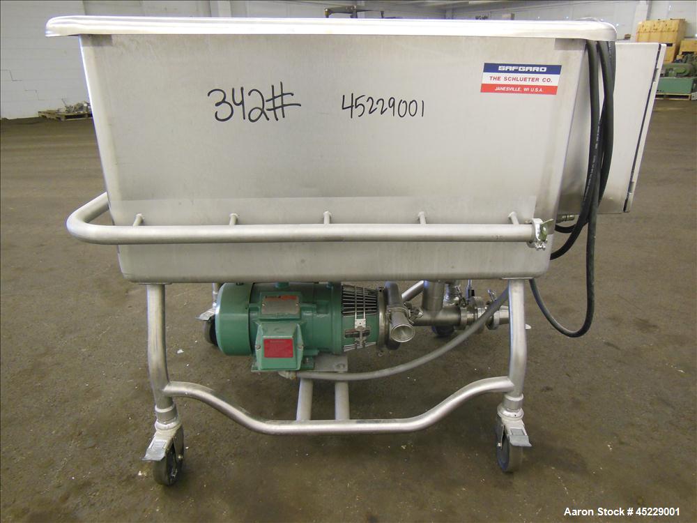 Used Safgard Clean Out Of Place COP Tank, 316 Stainless Steel. Approx