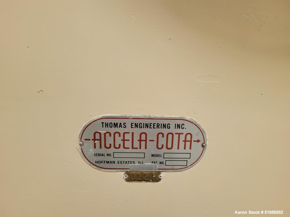 Used- Accela-Cota Tablet Coating Machine; Model 4