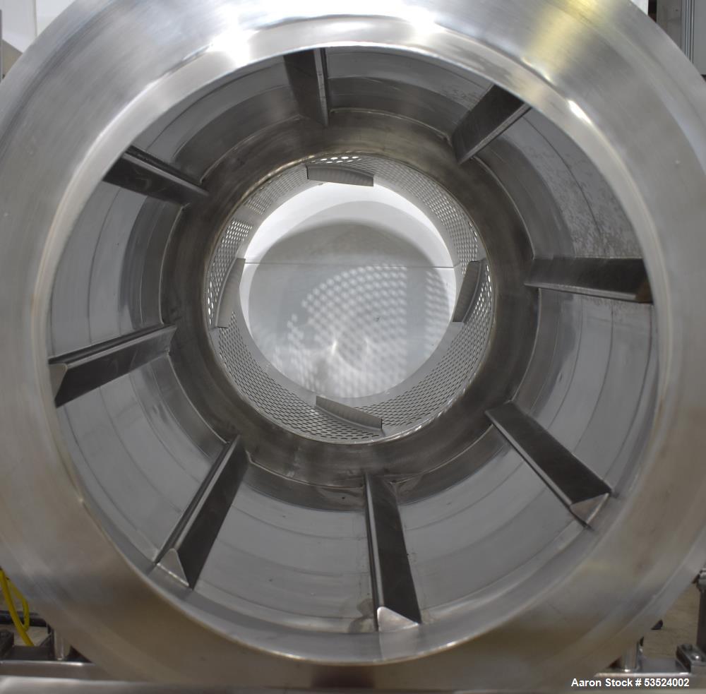 Used Spray Dynamics Soft Flight Coating Drum, Stainless Steel. Approx