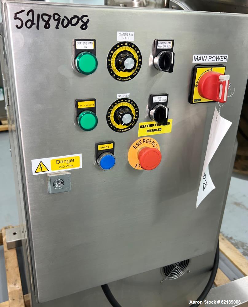 Used Loynds 48" Diameter Stainless Steel Coating Pan, Model CP1000.