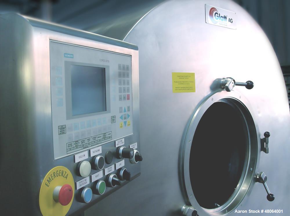 Unused Glatt coating pan 150 L complete with front doors and spray gu