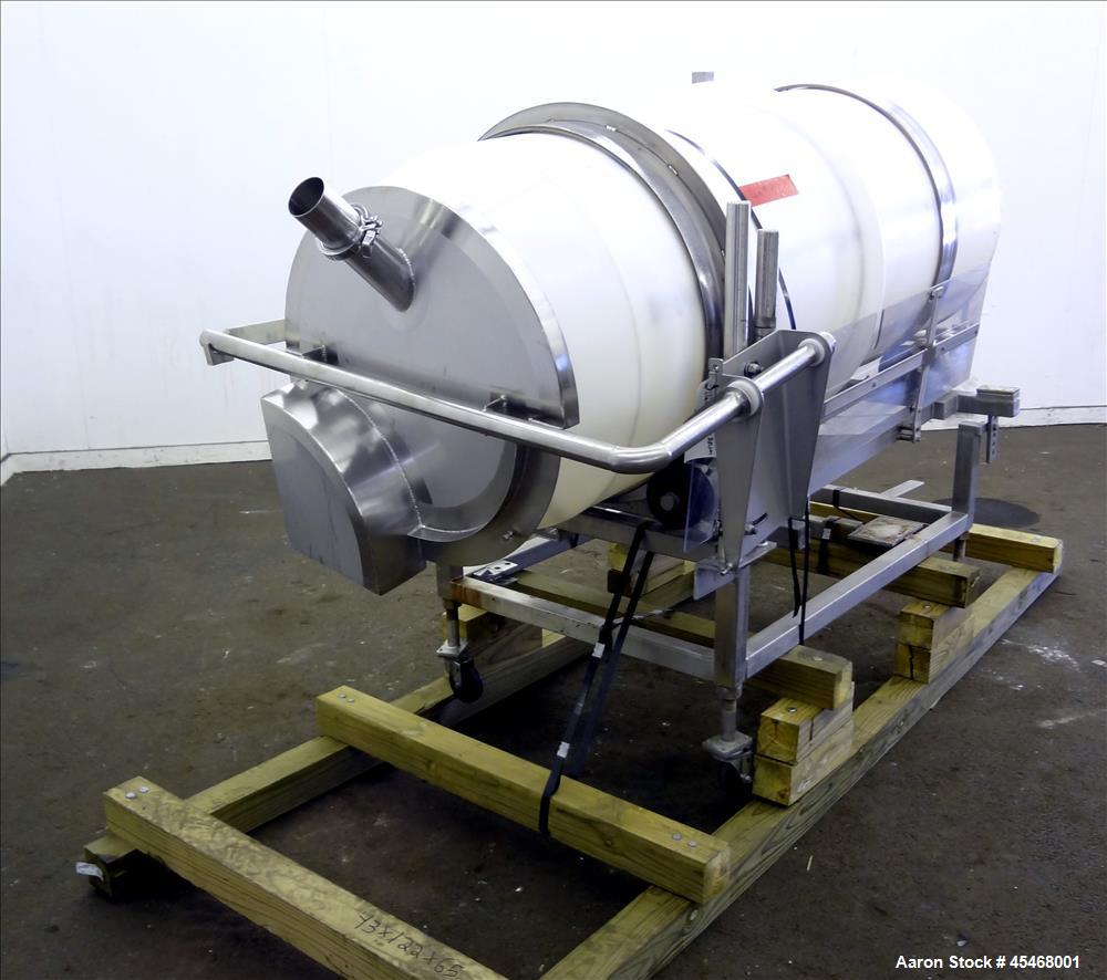 Used Johnson Industries Seasoning Drum Tumbler, Model CJ 6000TB, Plas