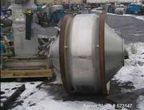 Used Pellegrini Coating Pan. 21" diameter openings, internal baffles,