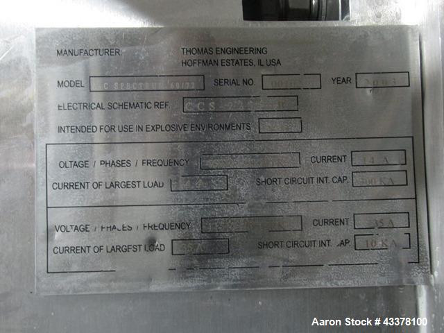 Used- Thomas Engineering Spectrum Coating Pan, Mo