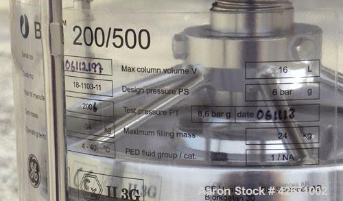 Used GE Healthcare Life Sciences Glass Chromatography Column, Model B