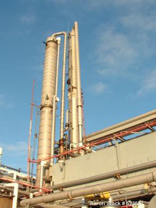 USED: Packed bed column, 30" OD x 59'1-3/8" T/T, Monel 400 and 304 st