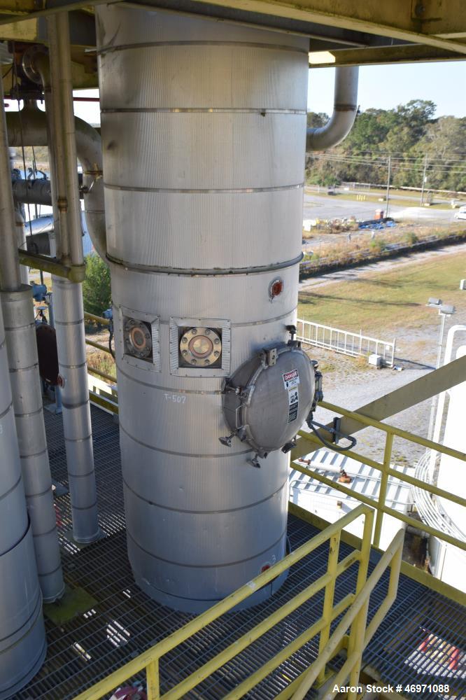 Used Troy Boiler Works Stripper Column, 304 Stainless Steel. Approxim