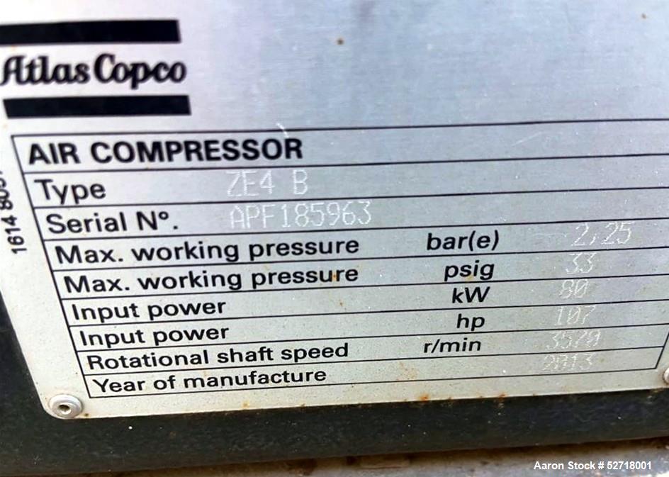 Used-Atlas Copco, Approximately 800CFM Low Pressu