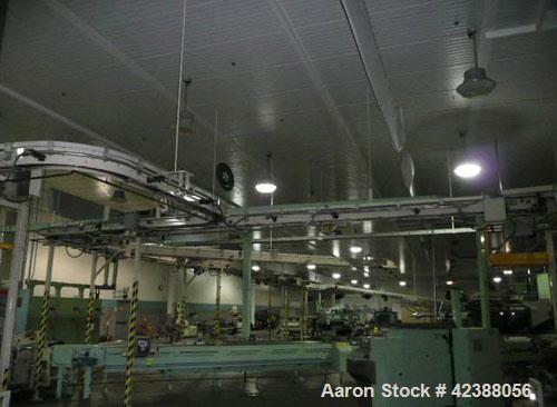 UsedArrowhead Case Conveyor Approx. 200'L Ceiling Hung & Pole Mounted