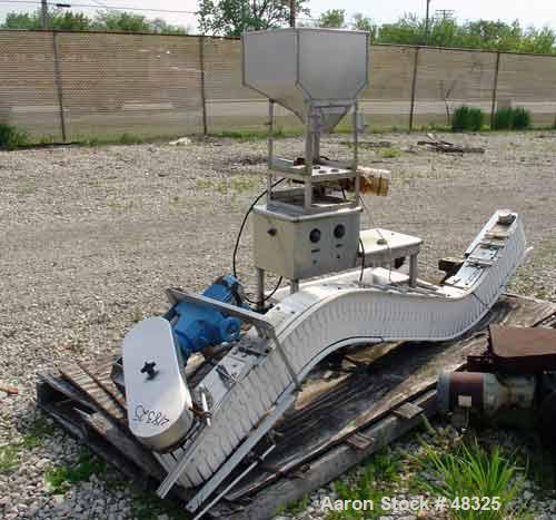 Used Nercon "S" Shaped Horizontal Belt Conveyor. 7-1/2" Wide x 9' ove