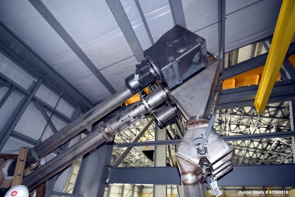 Unused- Hapman 10" Diameter Closed Tube Drag Conveyor, 304 Stainless