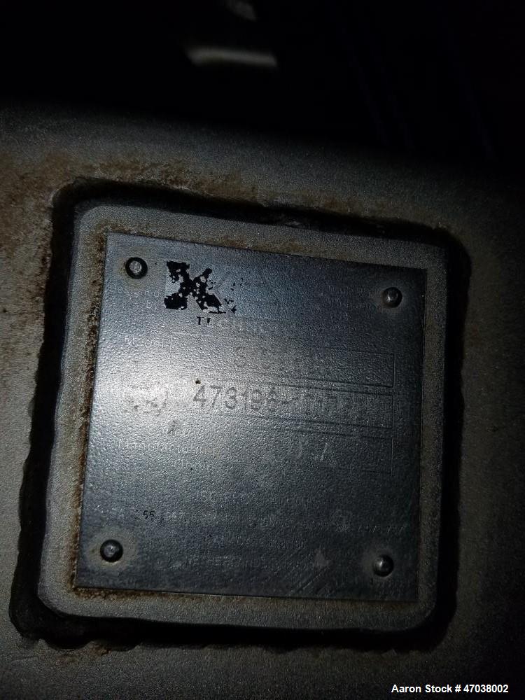 Used Key Iso-Flow Dewatering Vibratory Conveyor, Model S109638. Pan i