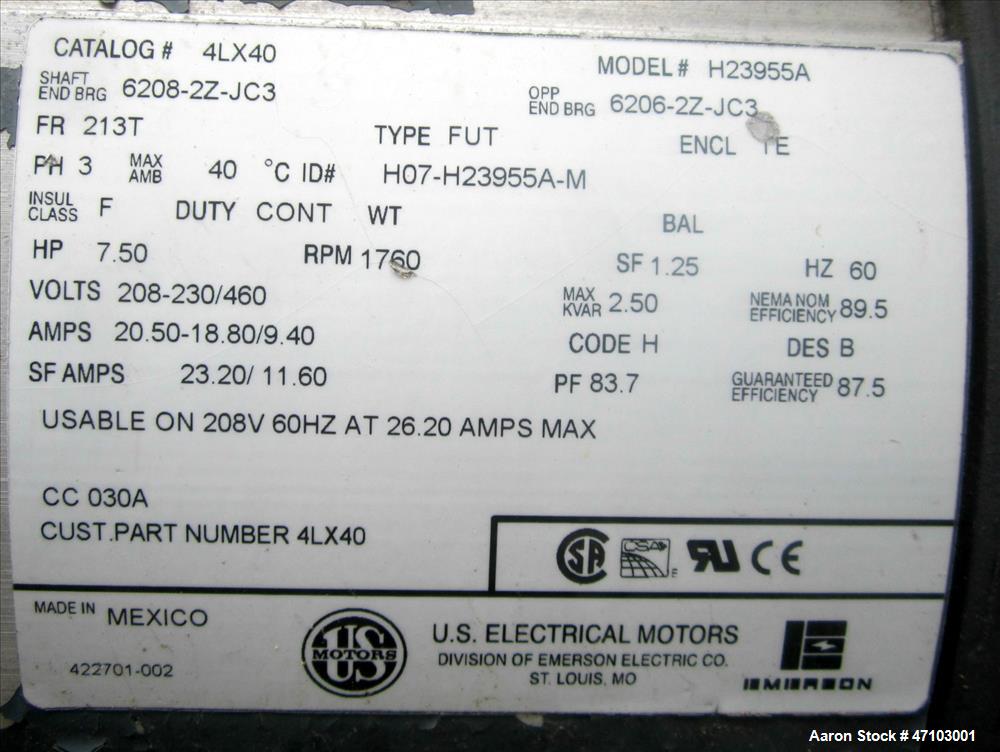 Used Baltimore Aircoil BAC Cooling Tower, Model VFL-723-OS. 93 Nomina