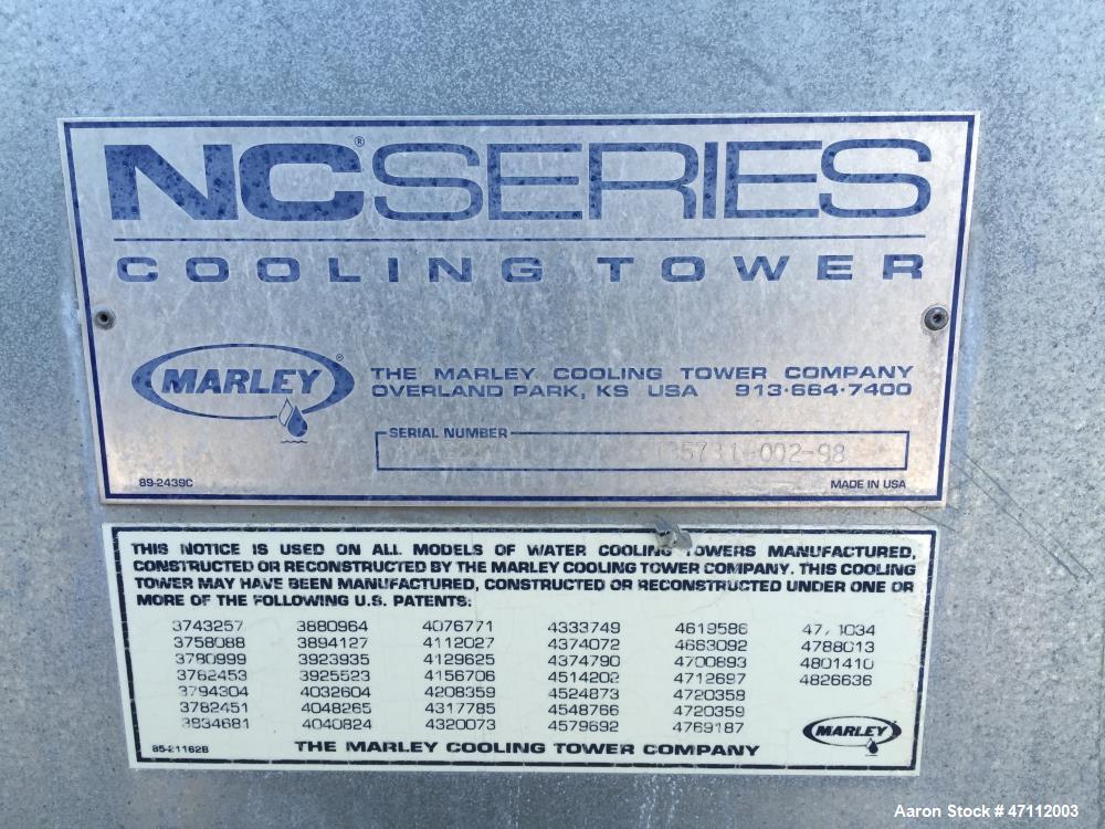Used Marley NC Class Single Cell Cooling Tower, Model NCA222CS. Appro