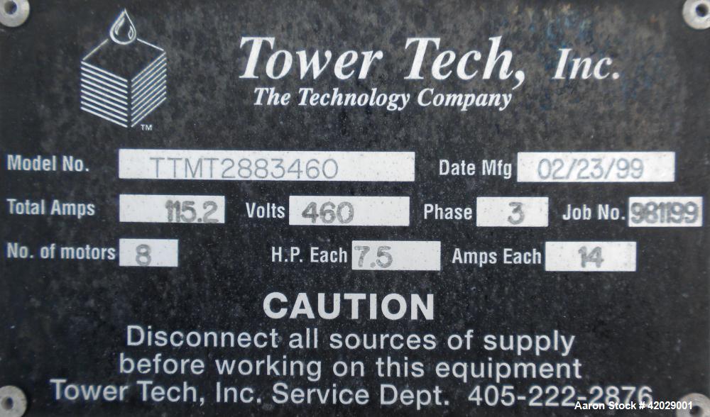 Used Tower Tech Modular Cooling Tower, approximately 2000 tons, model