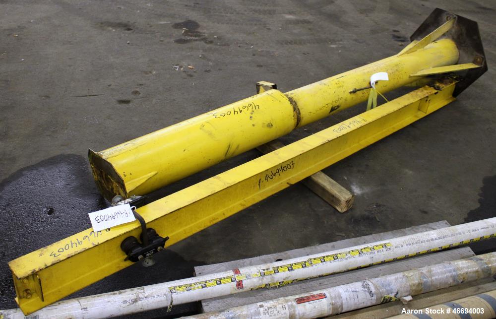 Used Floor Mounted Jib Crane Frame Only, Carbon Steel. Approximate 36