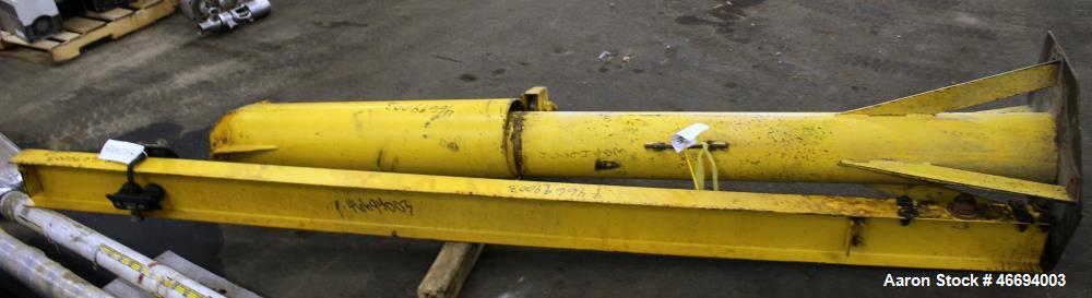 Used Floor Mounted Jib Crane Frame Only, Carbon Steel. Approximate 36
