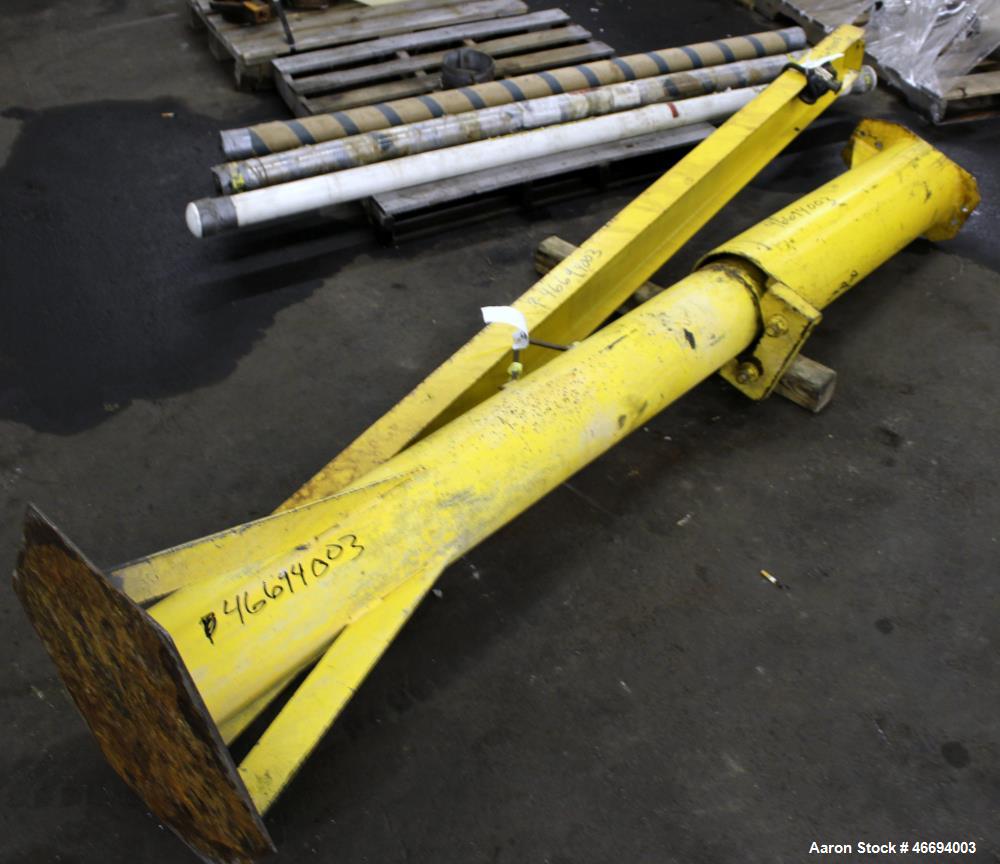 Used Floor Mounted Jib Crane Frame Only, Carbon Steel. Approximate 36