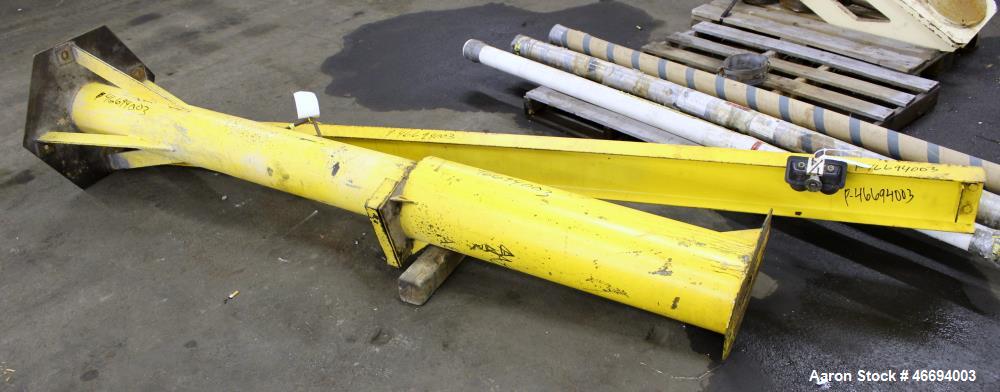 Used Floor Mounted Jib Crane Frame Only, Carbon Steel. Approximate 36