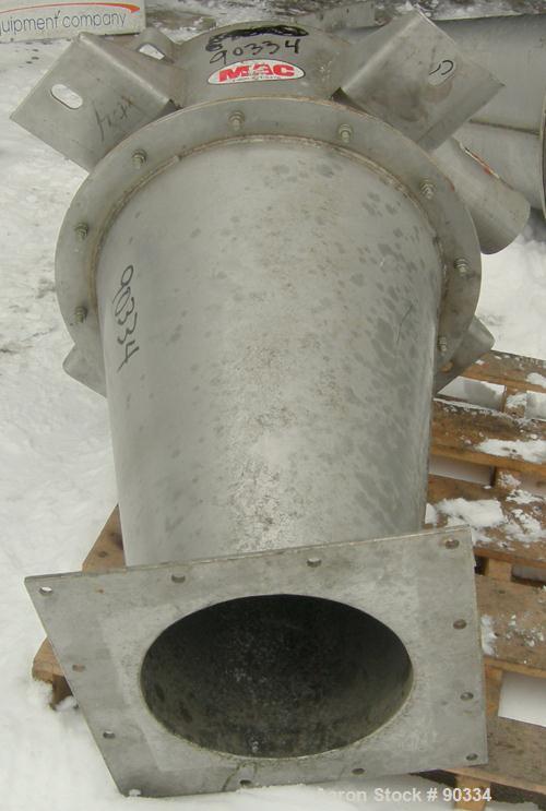 USED: MAC conical top cyclone, model CT17, 304 stainless steel.17" di