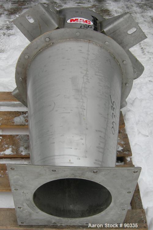 USED: MAC conical top cyclone, model CT17, 304 stainless steel.17" di