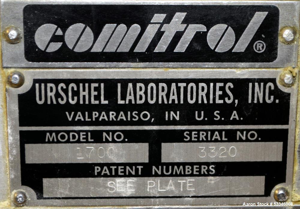 Used- Urschel Comitrol 1700 Processor with Brake.