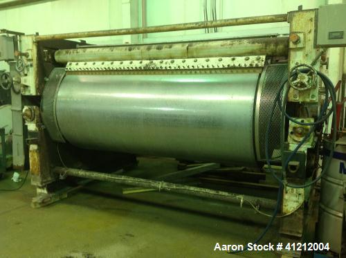 Used42" x 90" Buflovak Double Drum Dryer. Cast and ribbed drums that